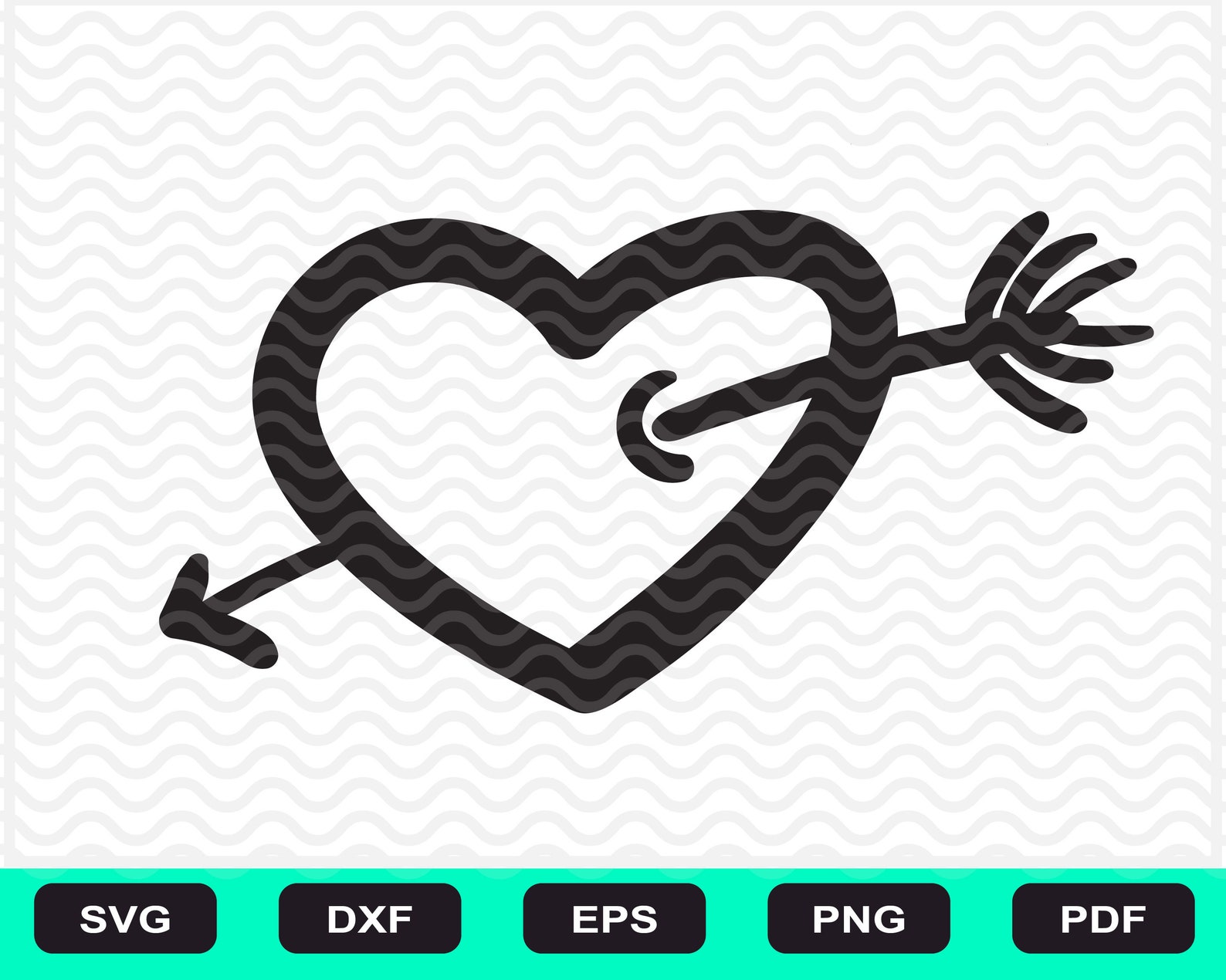 Hand Drawn Heart SVG, Dxf, Png, Eps, Valentine Line Drawing, Valentine ...