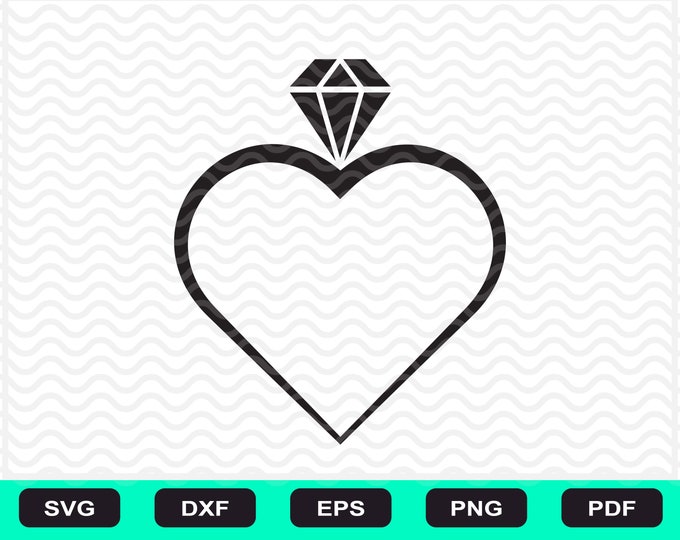 Couple Rings Svg, Heart Ring Svg, Wedding Ring Svg, Engagement Ring Svg ...