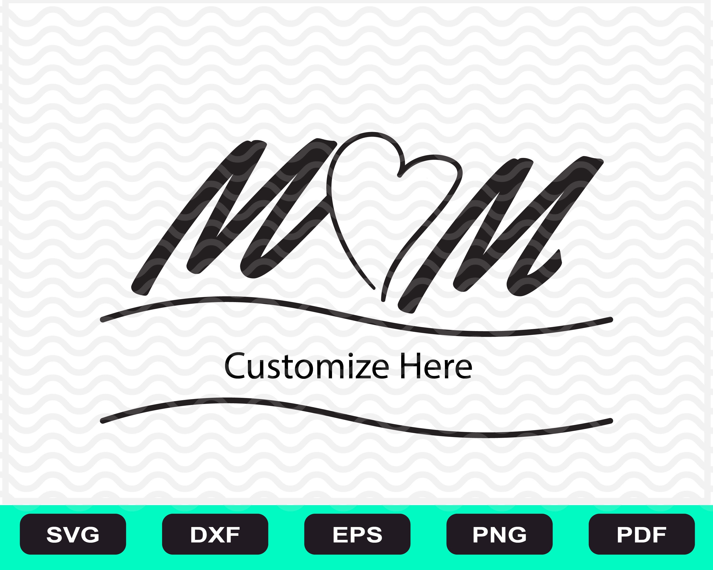 Mom Svg, Mama Svg, Mom Monogram Svg, Mothers Day Svg, Split Monogram ...