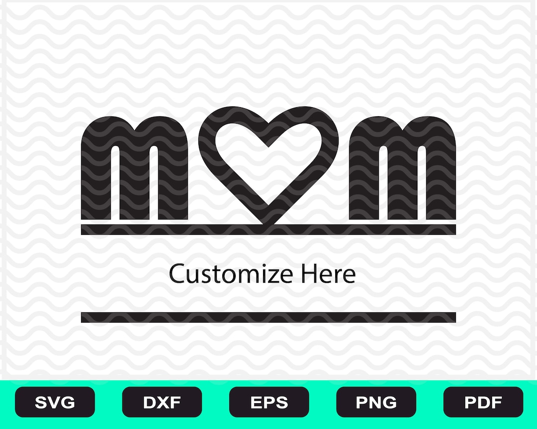 Mom Svg, Mama Svg, Mom Monogram Svg, Mothers Day Svg, Split Monogram ...
