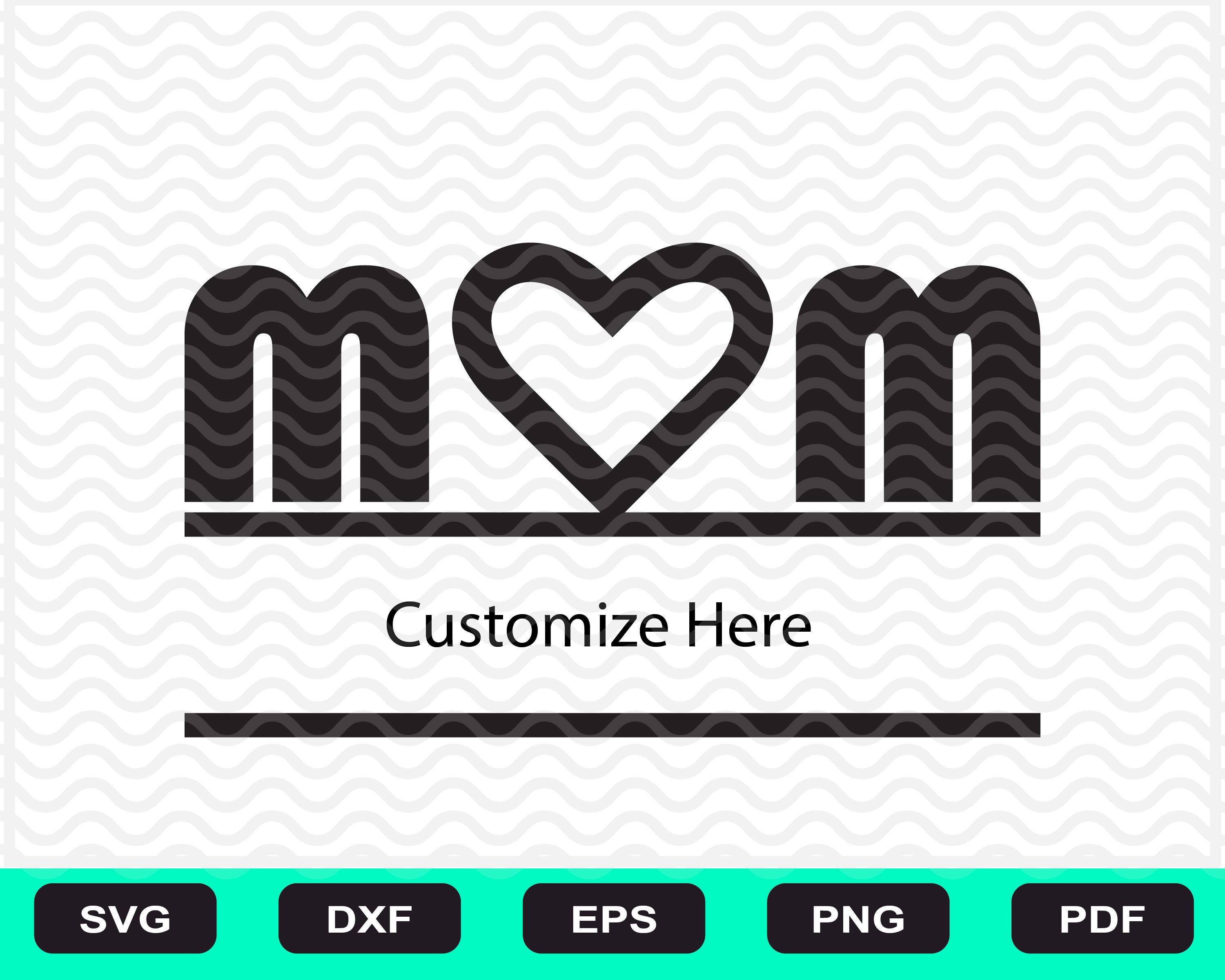 Mom Svg, Mama Svg, Mom Monogram Svg, Mothers Day Svg, Split Monogram ...