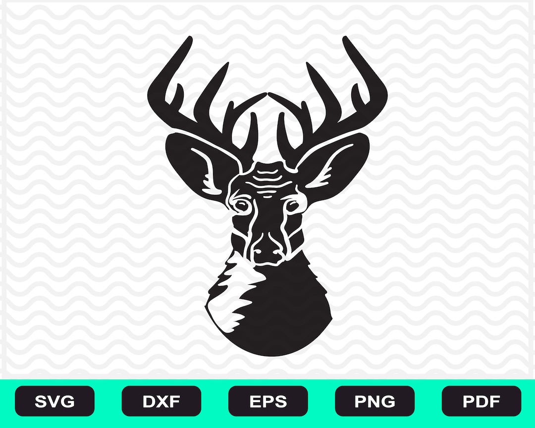 White Tail Deer SVG, Dxf, Png, Eps, Deer Line Drawing, Deer Vector, Svg ...