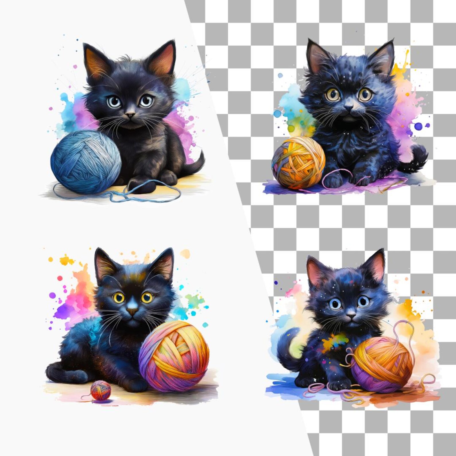 Cat Breeds Clipart, Bundle Cats Clipart, Pet Animals Clipart ...