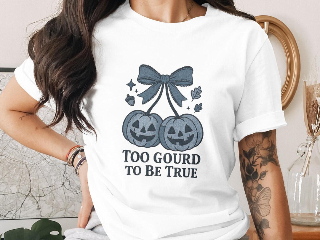 Too Gourd to Be True Digital Download PNG | Halloween Pumpkin Cherry ...
