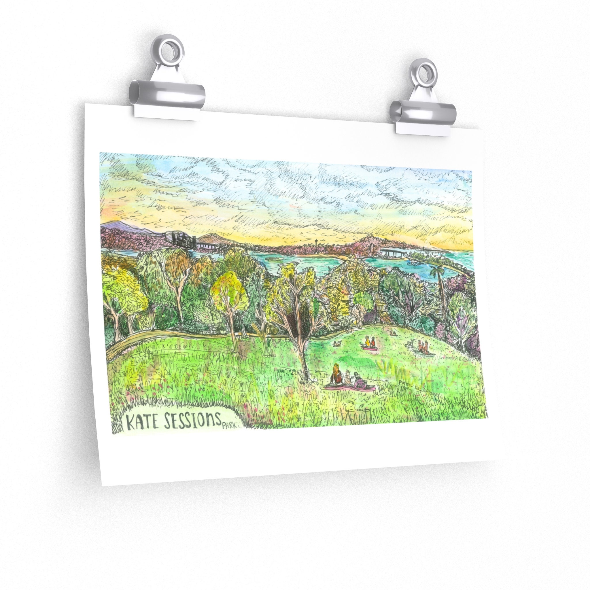 Kate Sessions Park Artwork Kate Sessions Watercolor Painting - Etsy