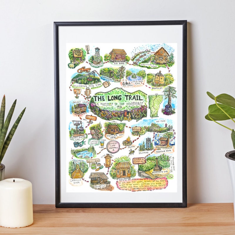 Green Mountains Vt Map - Etsy