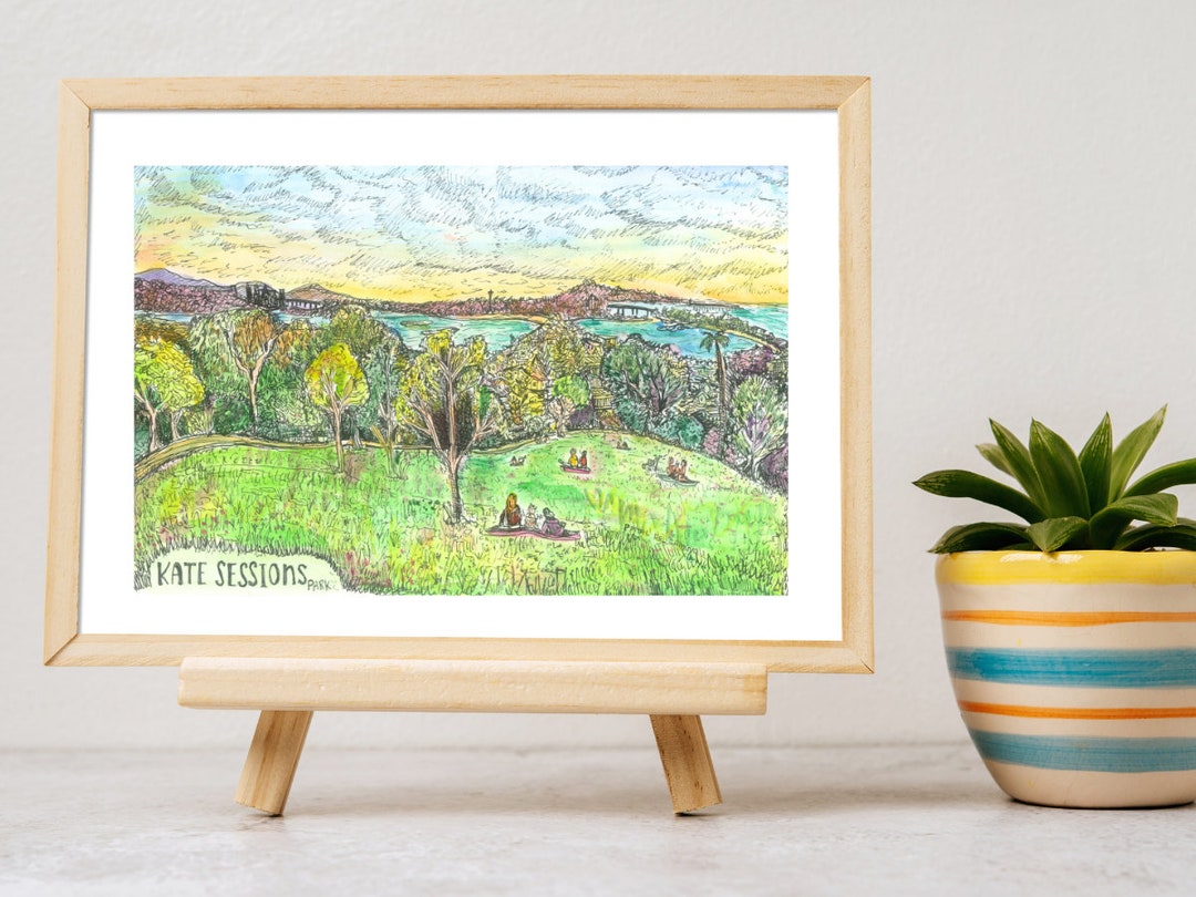Kate Sessions Park Artwork | Kate Sessions Watercolor Painting | Kate ...