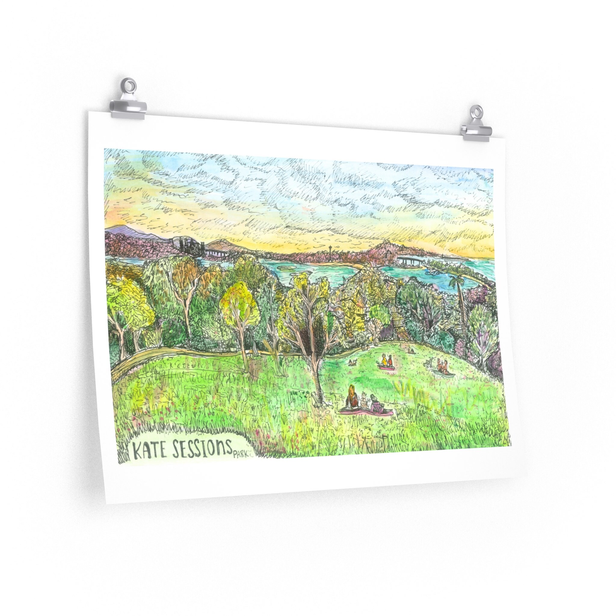 Kate Sessions Park Artwork Kate Sessions Watercolor Painting - Etsy