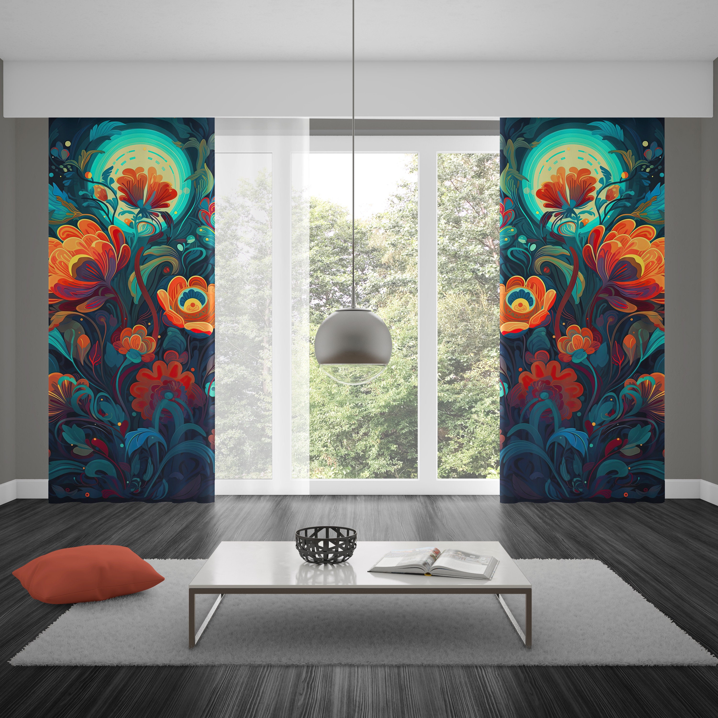 Digital Art Wonders Flower Window Curtain Acrylic Flower - Etsy