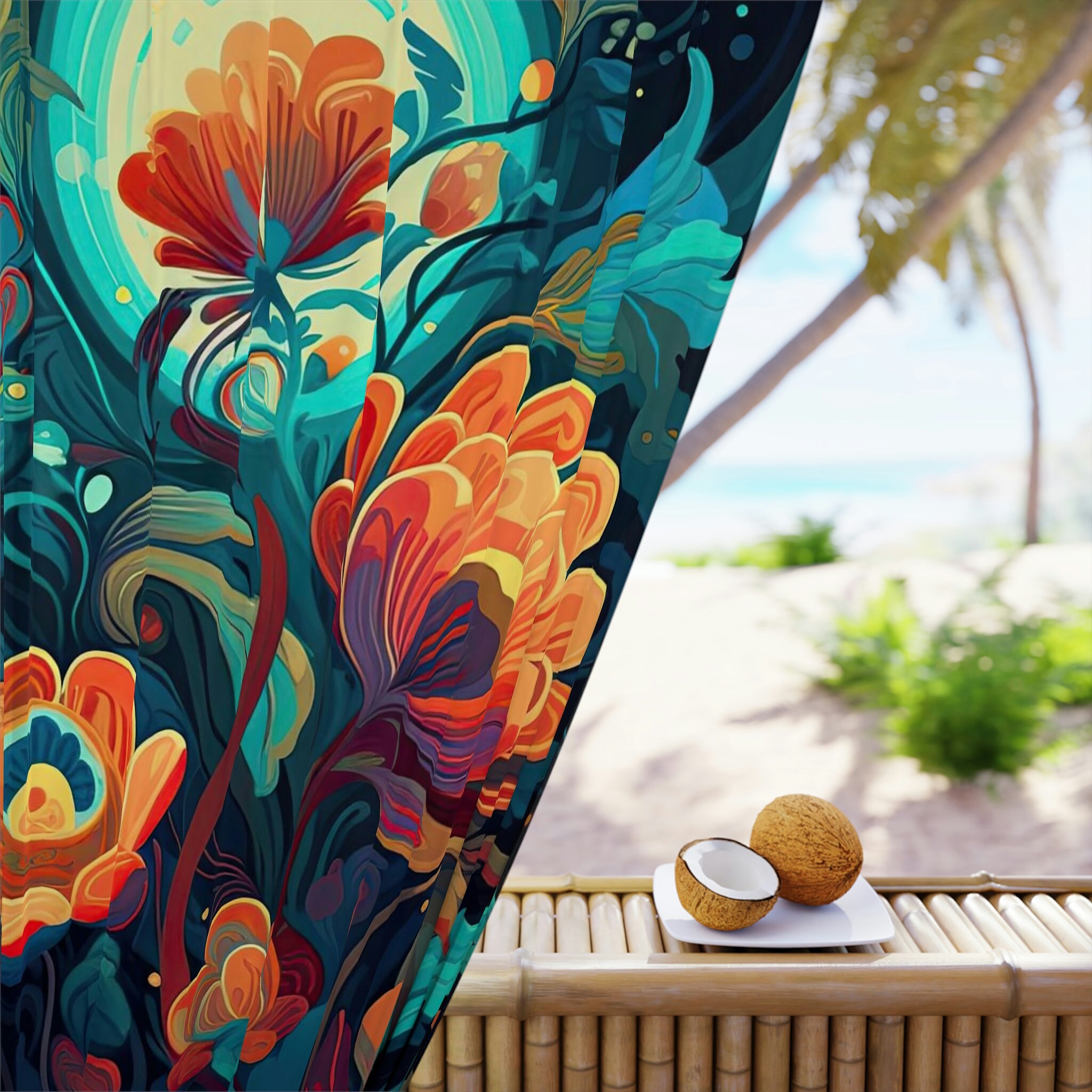 Digital Art Wonders Flower Window Curtain Acrylic Flower - Etsy