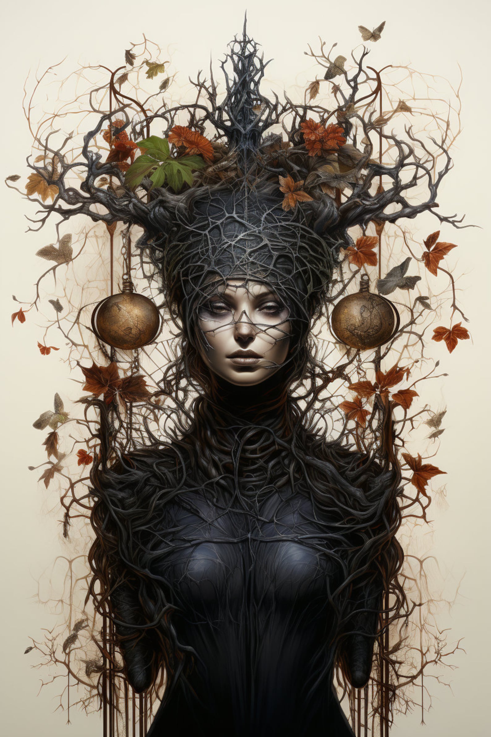 Druidic Witch Decoupage, Enchanted Forest, Sepia Mystical Creations ...