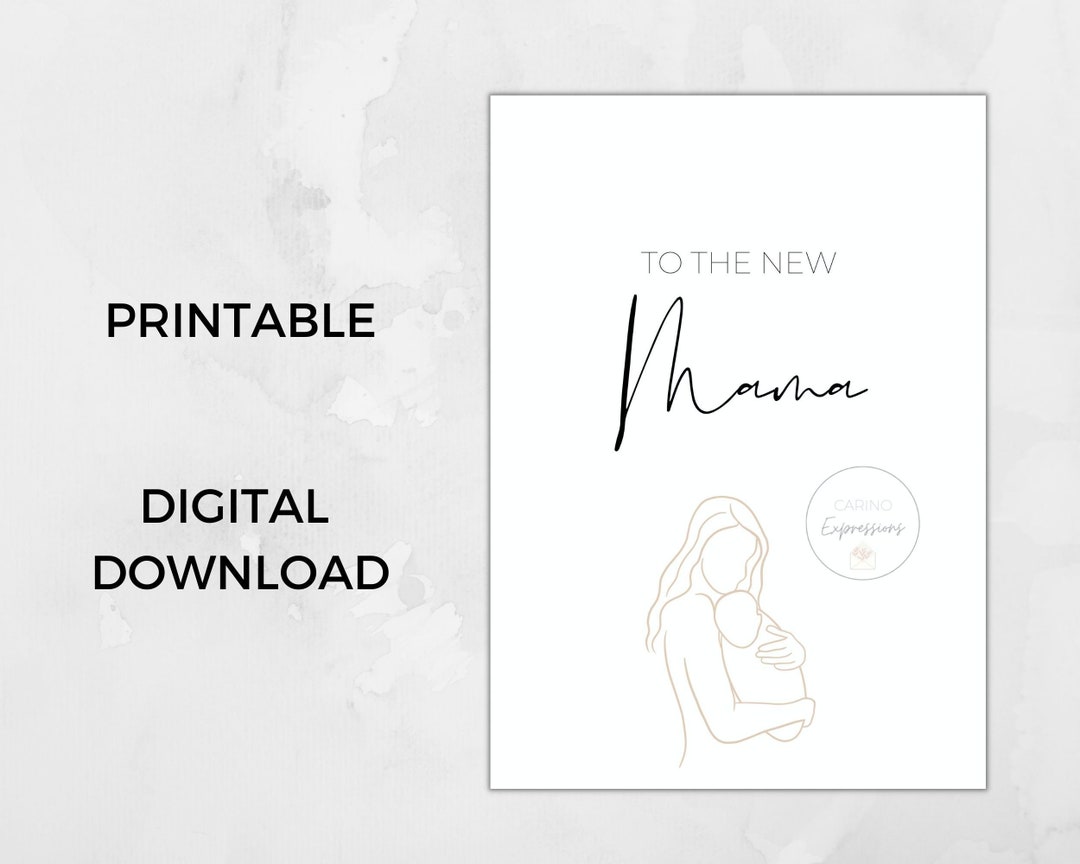 Printable to the New Mama Card - Etsy