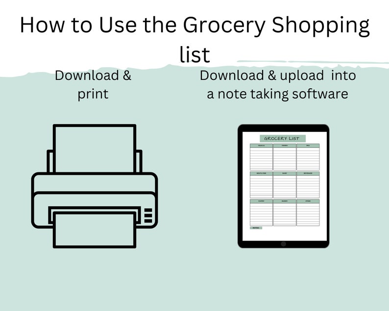 Shopping Grocery List, Grocery Checklist, Weekly Shopping Check List ...