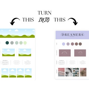 Brand Kit Template, One Page Logo Kit, Business Branding Template ...