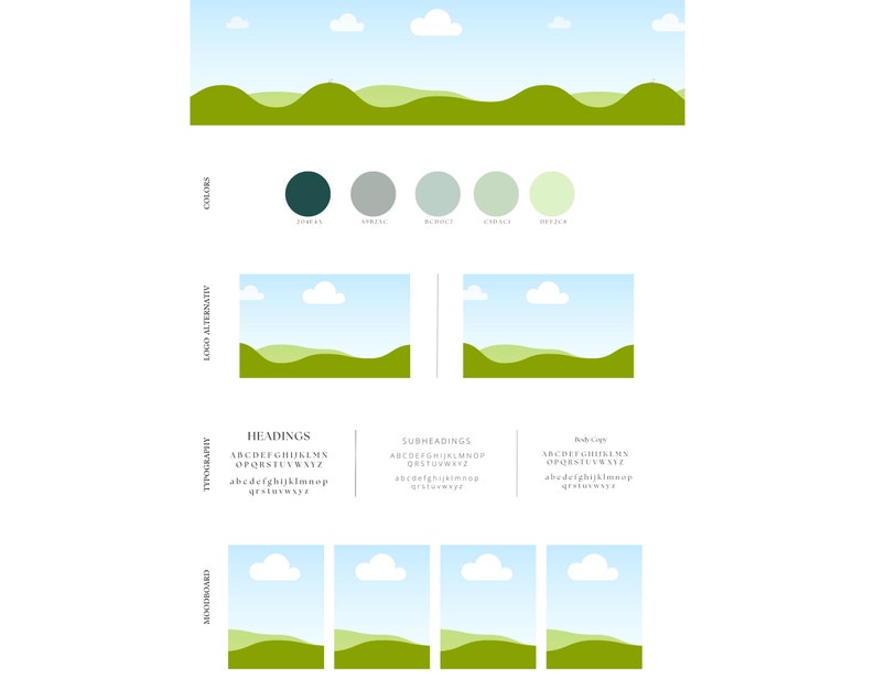 One Page Brand Kit Template: DIY Business Branding (A4 Canva) - Etsy