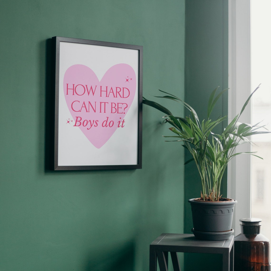 How Hard Can It Be Boys Do It Digital Inspirational Wall Art for Home ...