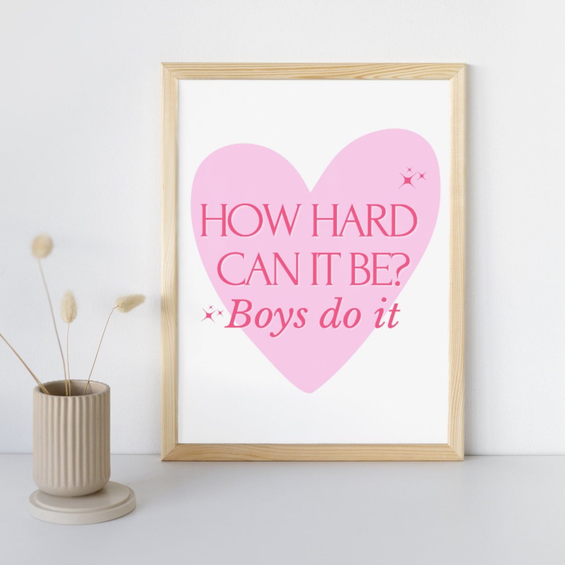 How Hard Can It Be Boys Do It Digital Inspirational Wall Art for Home ...
