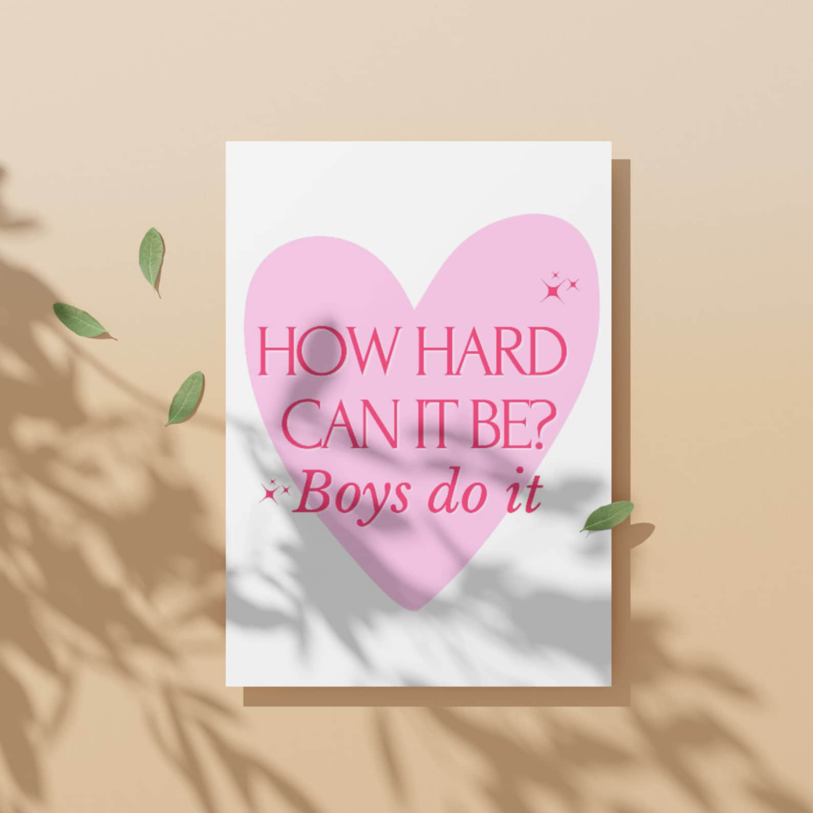 How Hard Can It Be Boys Do It Digital Inspirational Wall Art for Home ...