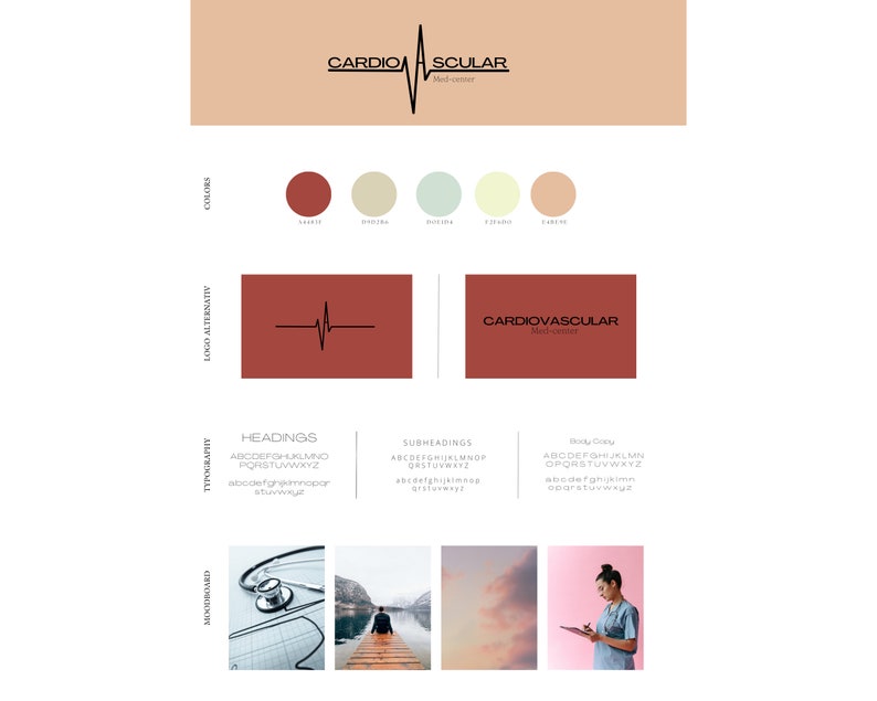 Brand Kit Template, One Page Logo Kit, Business Branding Template ...