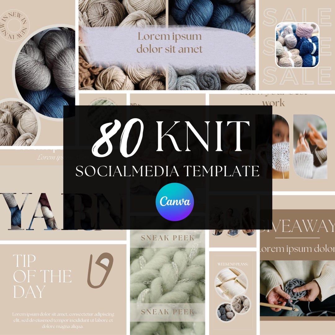 Yarn Social Media Template | Instagram | Crafting | Yarn and Knitting ...