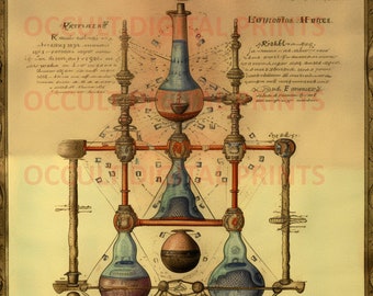 Mystic Alchemy: Enchanting Hermetic Vertical Poster - Ancient Occult ...