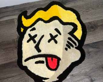 Vault Boy Fallout Face Handmade Tufted Rug - Etsy
