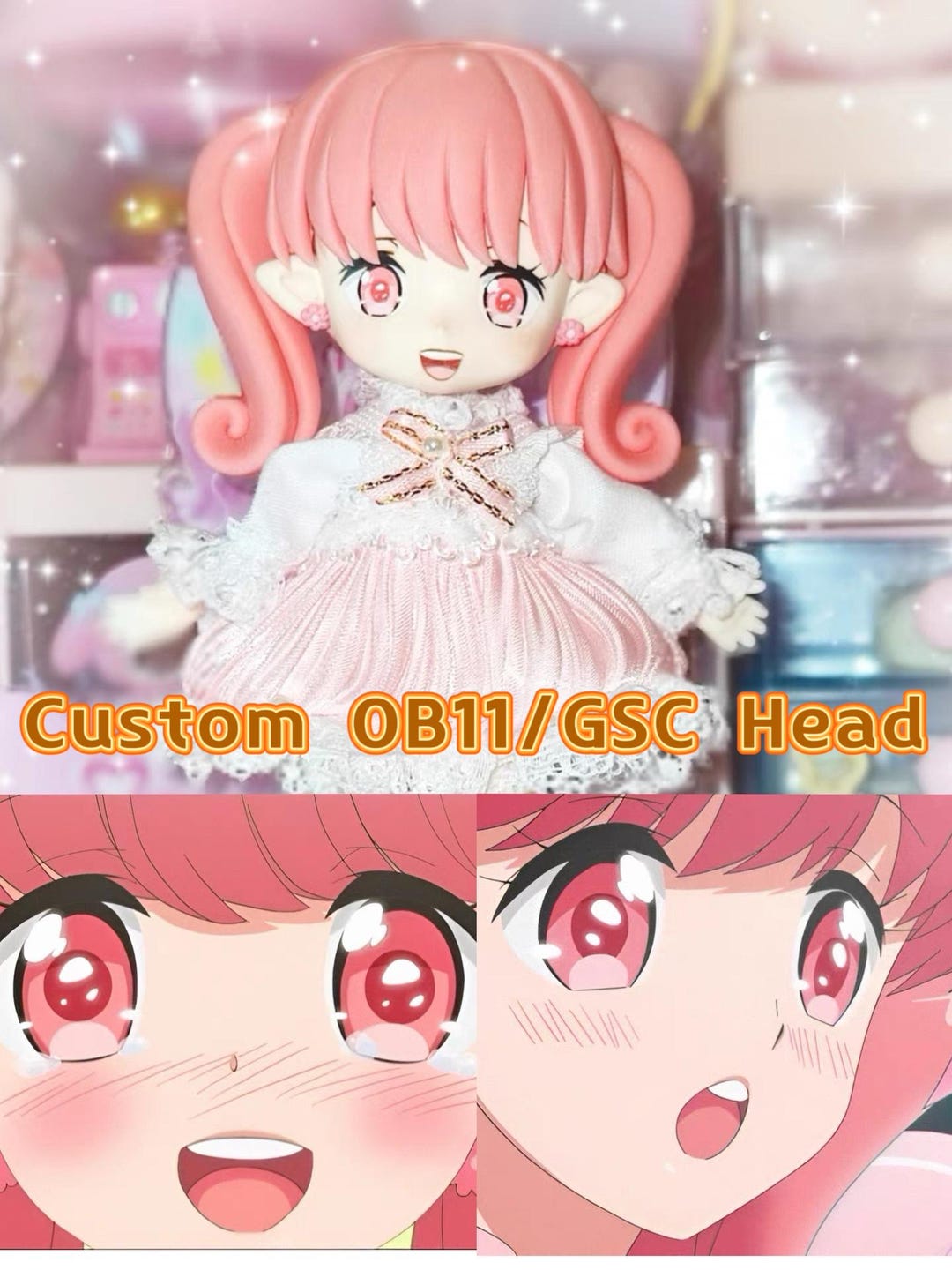 Custom Handmade Cute Head for Ob11 Body, GSC Head - Etsy