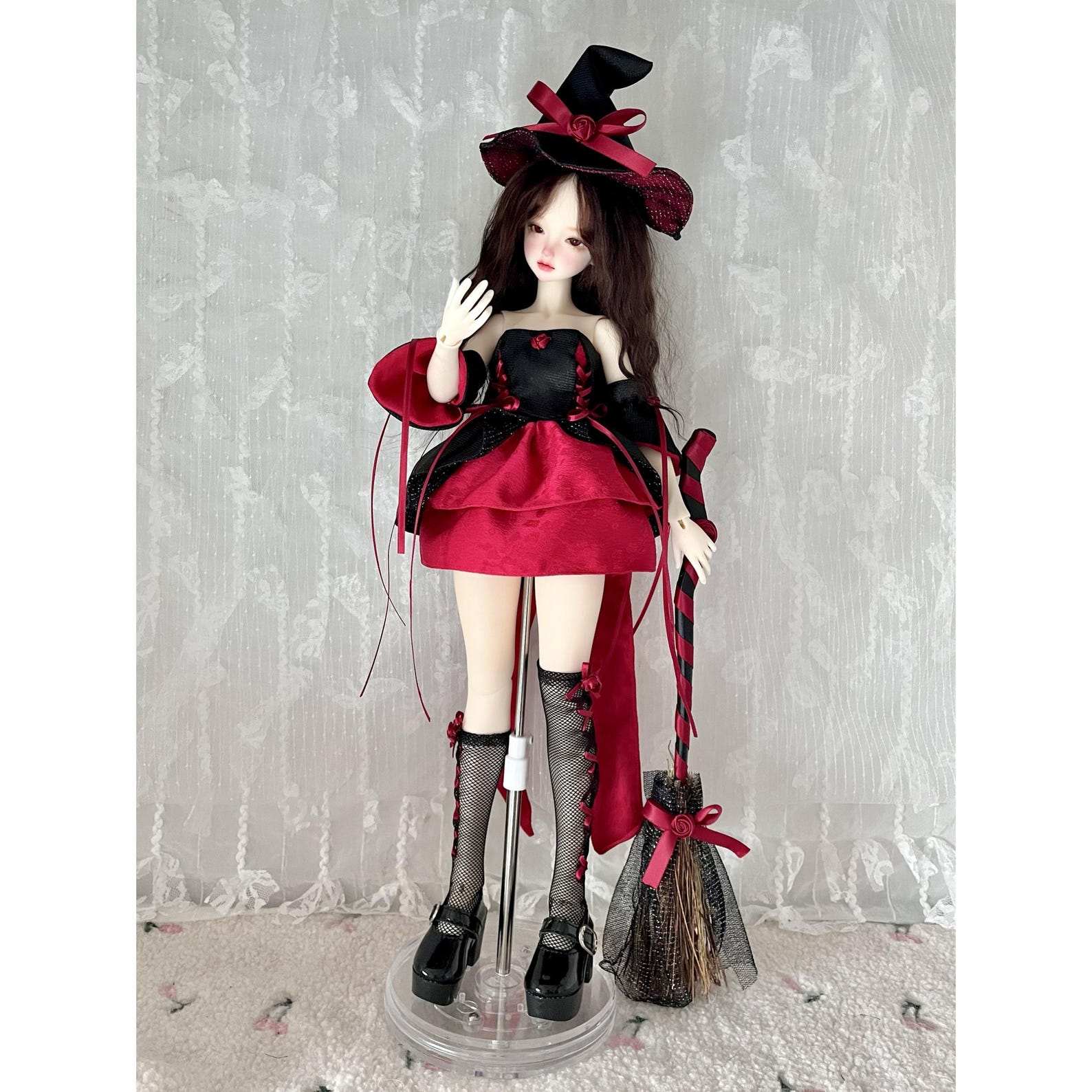 3 Colors 1/4 MSD Bjd Doll Clothes, Witch/wizard Suit Hatdress Set - Etsy