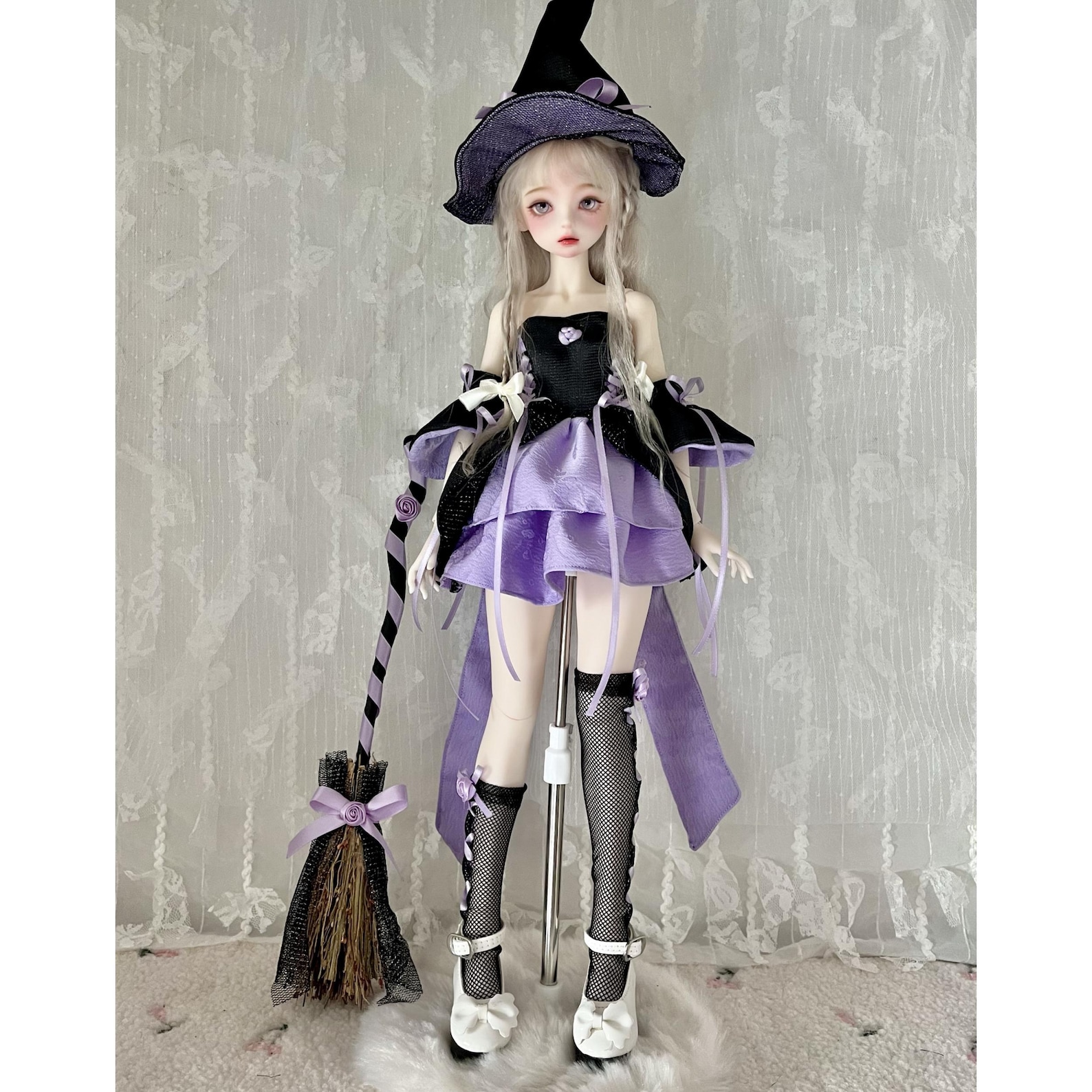 3 Colors 1/4 MSD Bjd Doll Clothes, Witch/wizard Suit Hatdress Set - Etsy