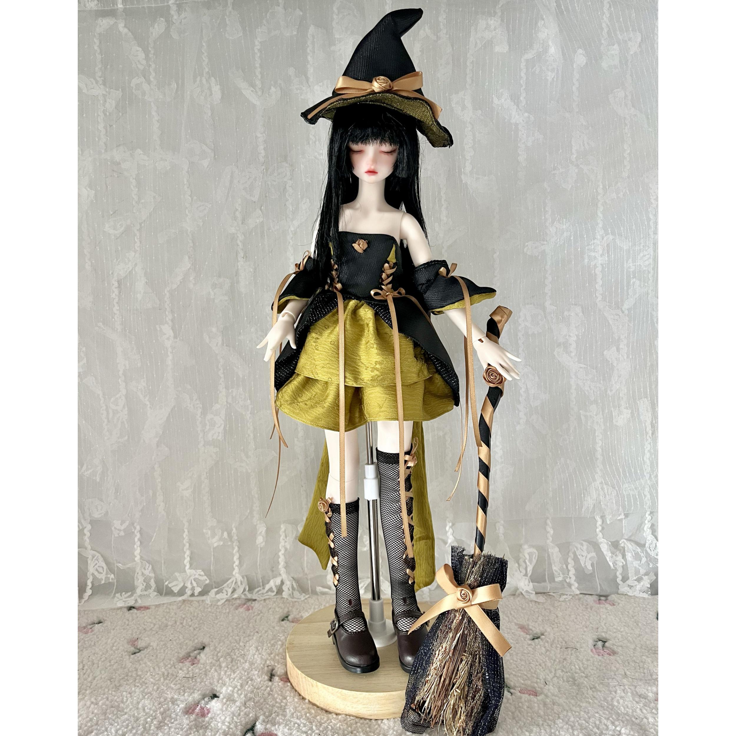 3 Colors 1/4 MSD Bjd Doll Clothes, Witch/wizard Suit Hatdress Set - Etsy