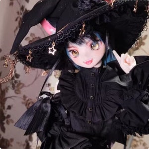 10 Colors BJD SD Msd Mdd Witch/wizard Hat, Halloween Gothic Magic Witch ...