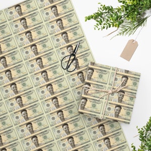 Face on Money Wrapping Paper / Personalized Dollar Bills / Gift ...
