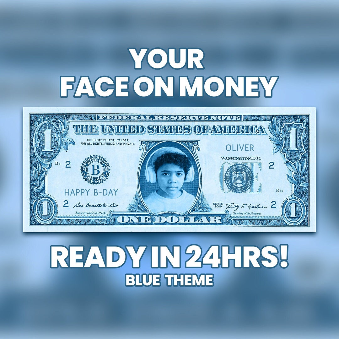 Personalized Money, 1 Dollar Bill, Your Face on Money, Unique Gift ...