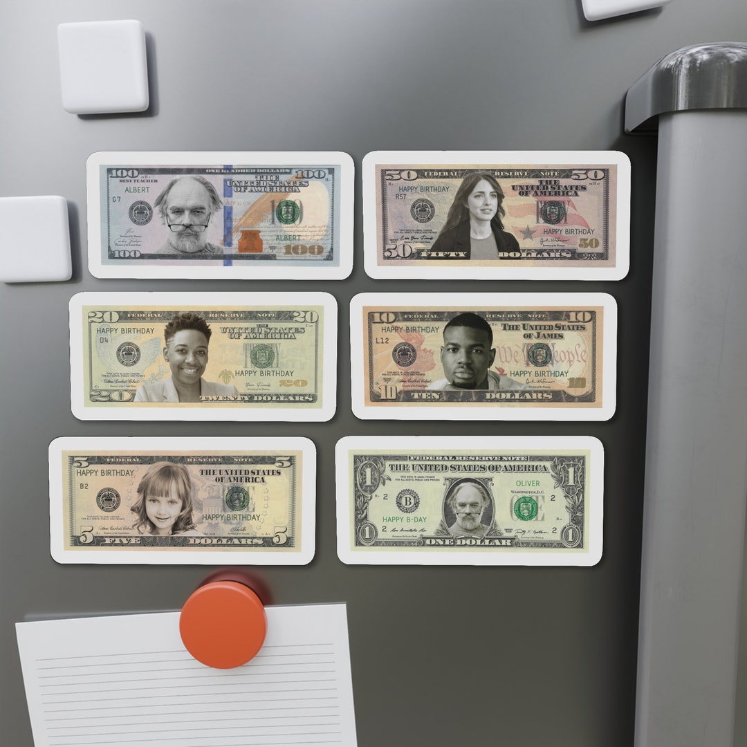 Your Face on Money Magnets, Custom Fridge Magnets for Memories, Gifts ...