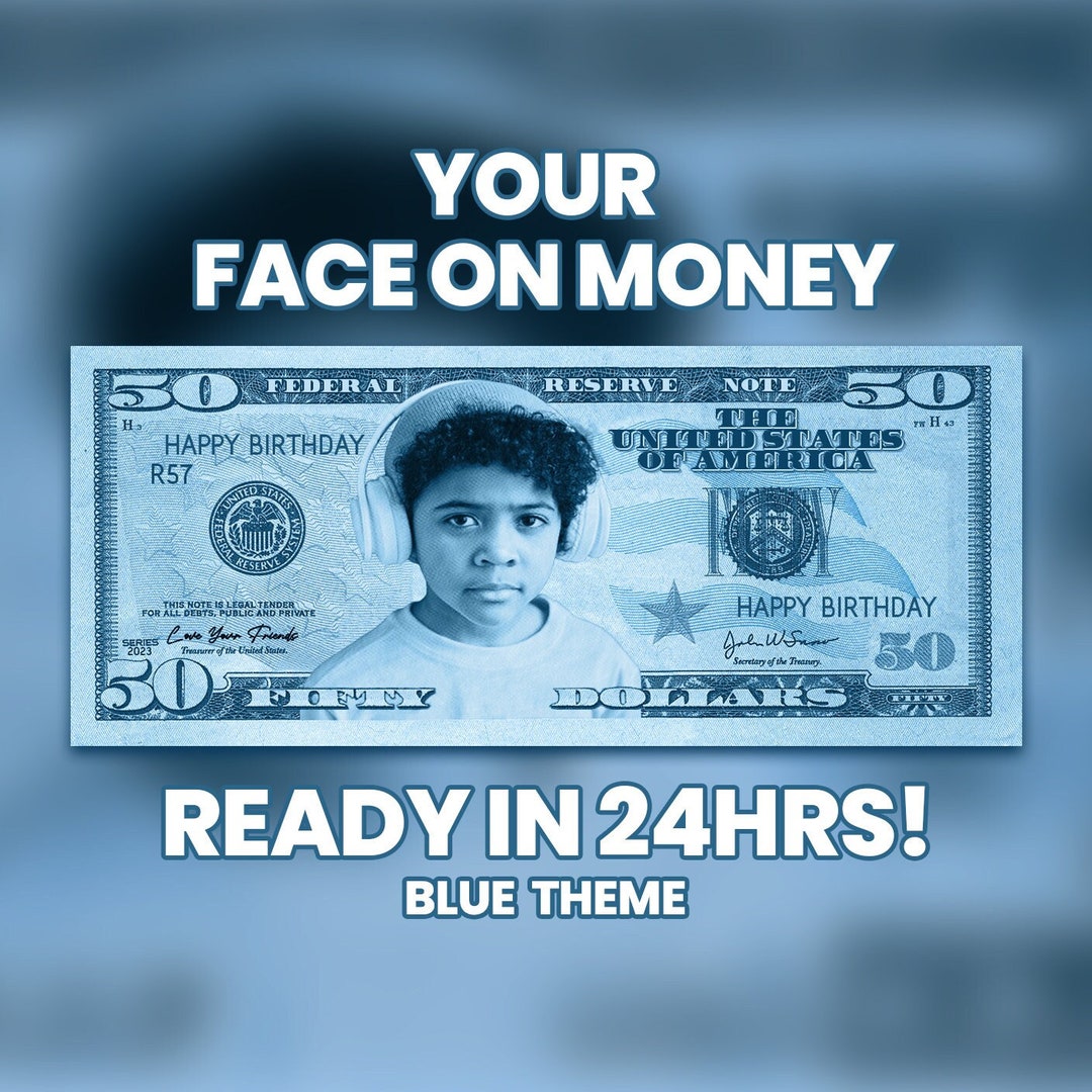 Personalized Money, 50 Dollar Bill, Your Face on Money, Unique Gift ...