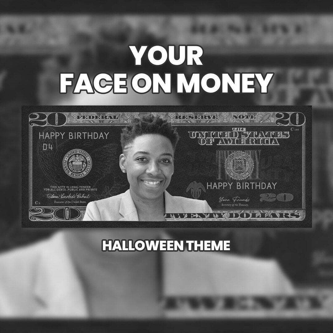 Halloween - Custom 20 Dollar Bills With Your Photo - Printable Double ...