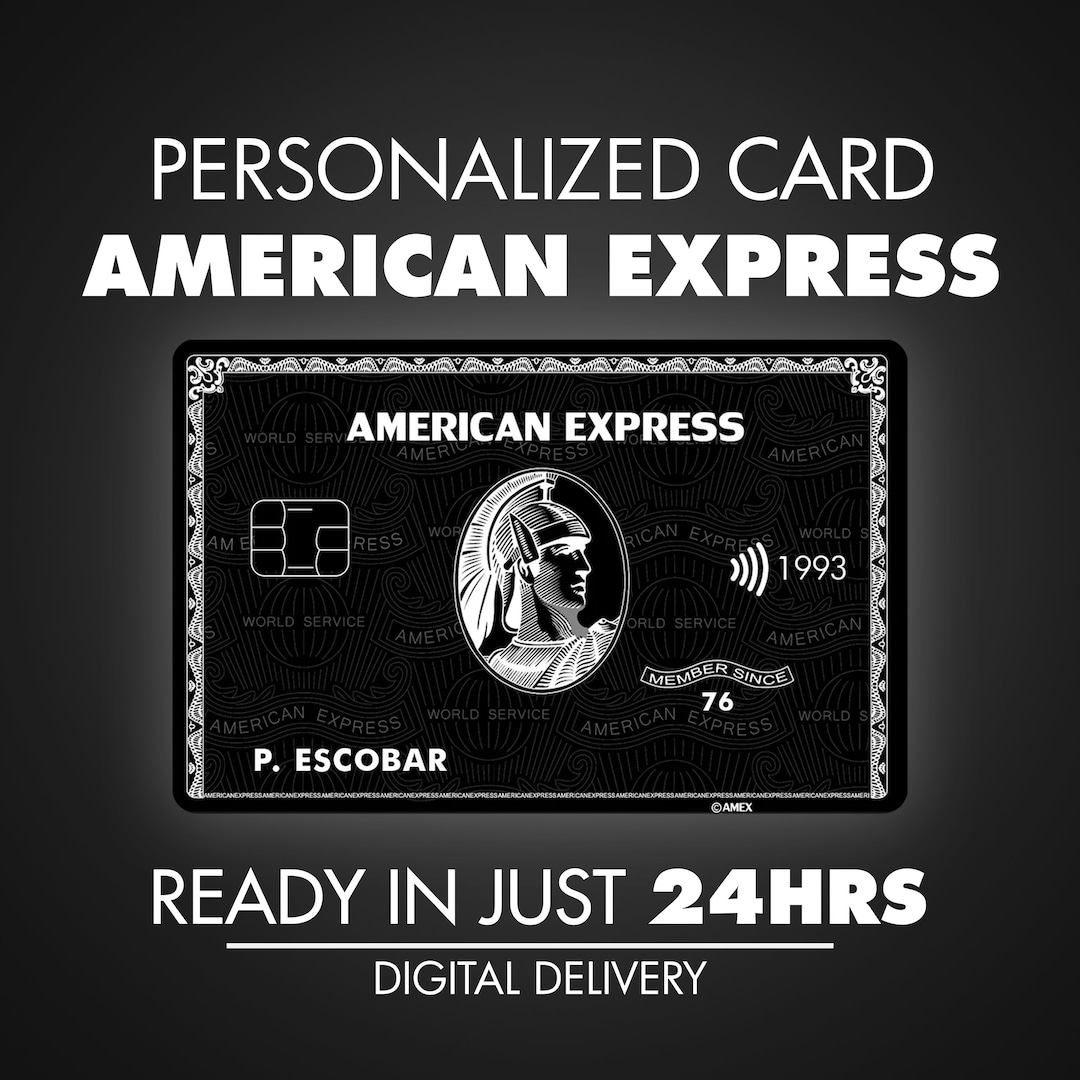 Personalized American Express Card Black Customizable Credit - Etsy UK