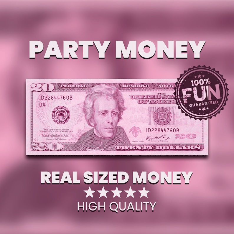 20 Dollar Bill Playing Money Game Money Party Money - Etsy