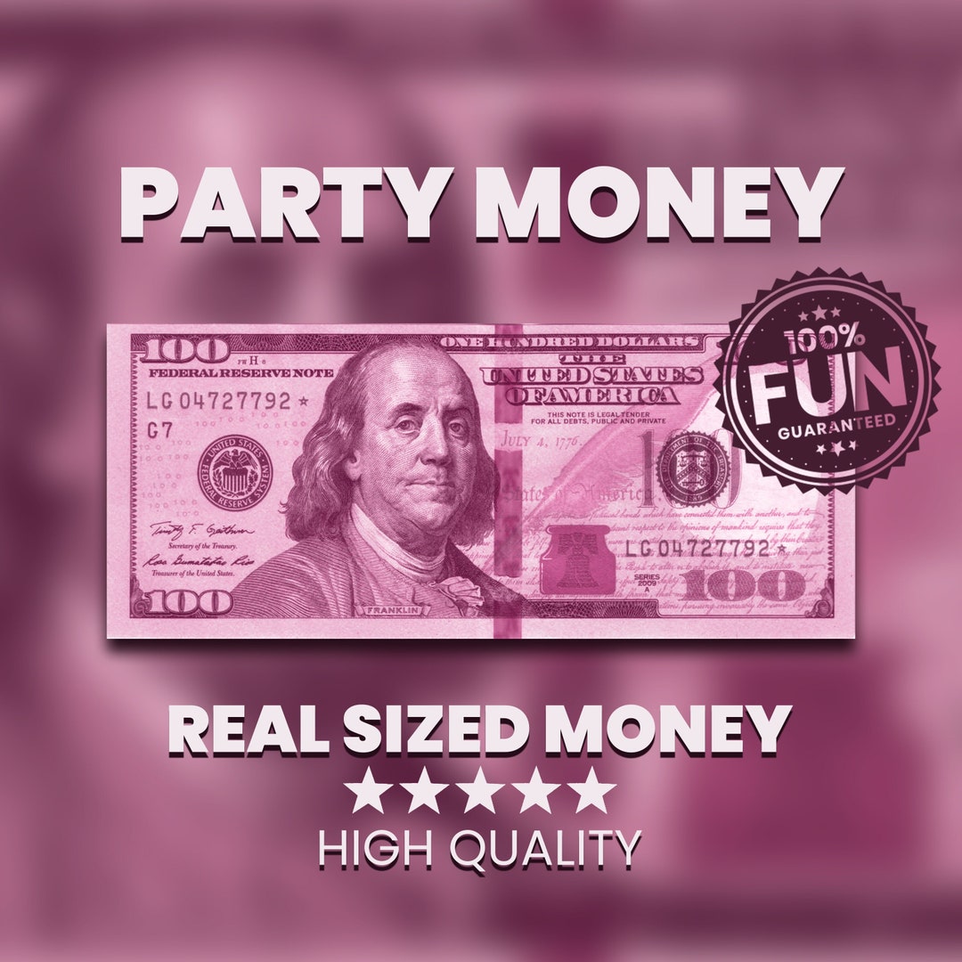 100 Dollar Bill, Playing Money, Game Money, Party Money, Printable ...