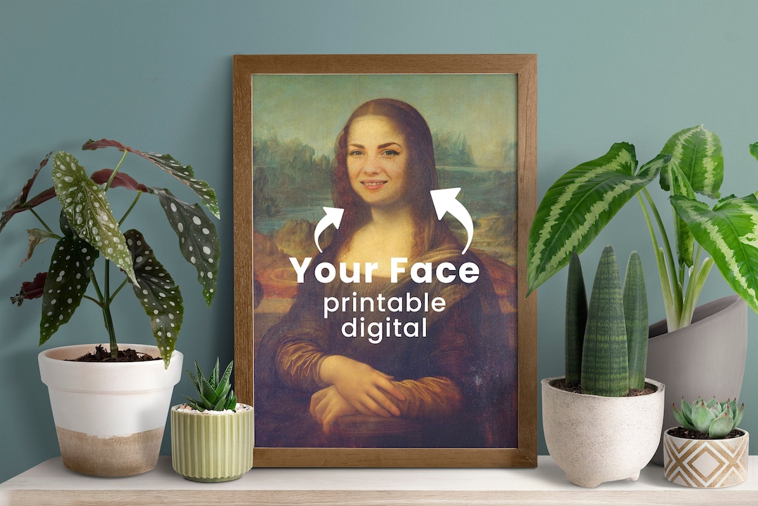 Personalised Mona Lisa, Your Face on Mona Lisa, Gioconda, Custom Mona ...