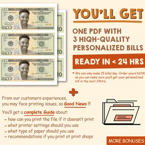 Personalized Money, Fake Money, Prop Money, Your Face on Money, 20 ...