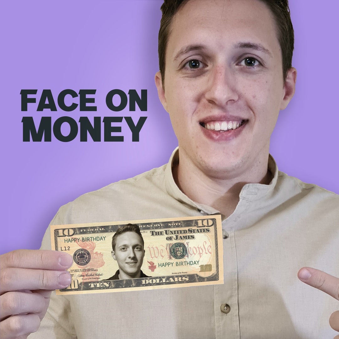 Personalized Face on 10 Dollar Bill, Custom Party Prop (digital ...