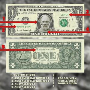 Your Face on Money, Fake Money, Game Money, 100 Dollar Bill, Party ...
