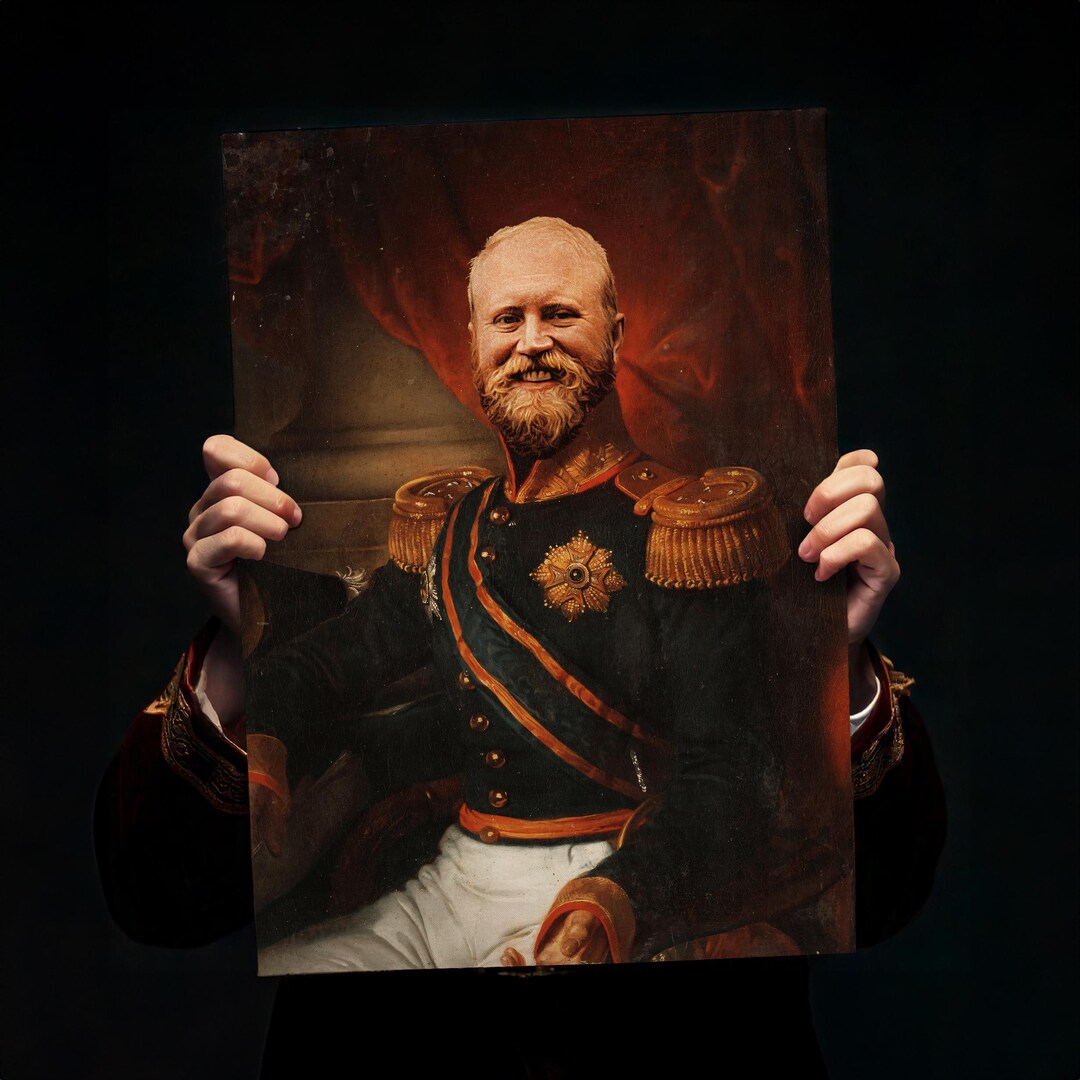 Portrait With Your Face - Royal Commander, Historical Portrait, Royal ...