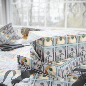 Gift Wrapping Paper Your Face on Money, 100 Dollar Bill, Christmas ...