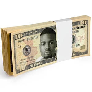 Your Face on Money, Game Money, 10 Dollar Bill, Party Money, Custom ...