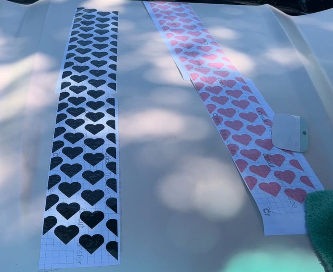 JDM Car Vinyl Heart Racing Stripe Decal (1.8in Wide 40 Hearts Total ...