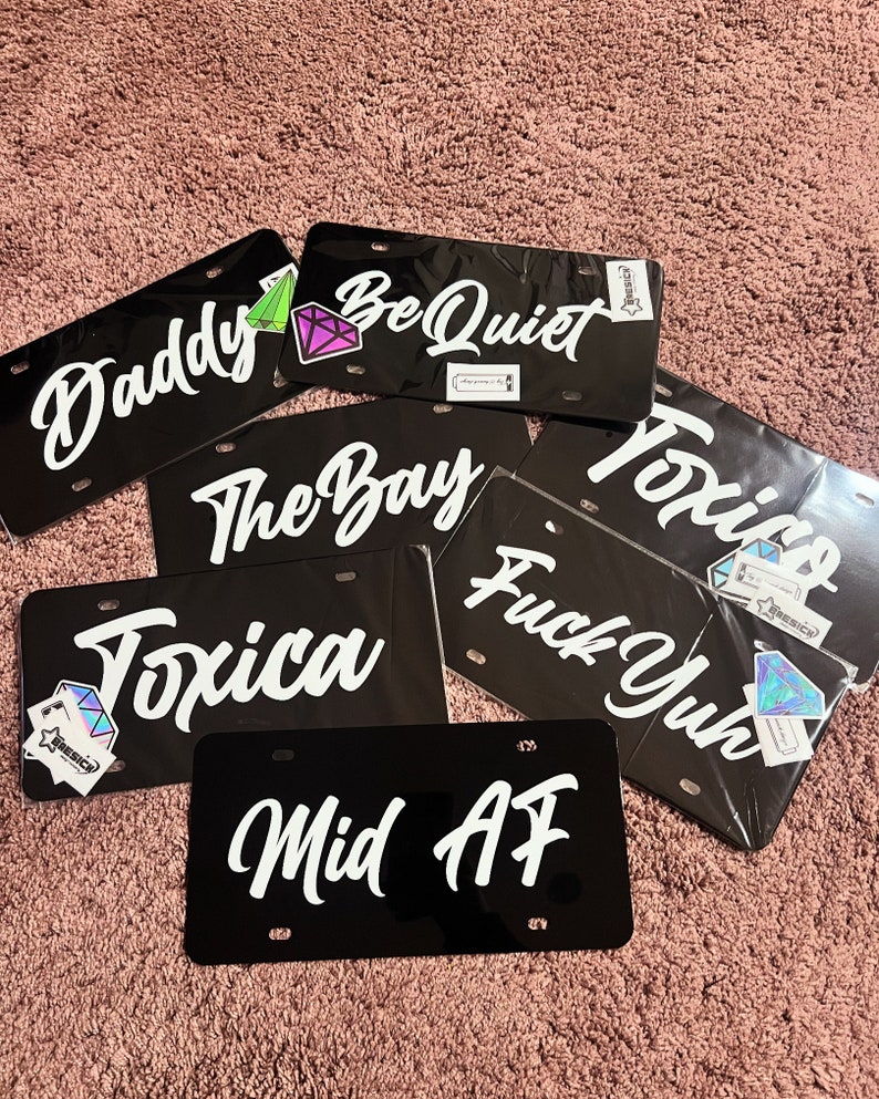 License Plate Cover, Ghost Plate, Custom Plates, Car Accessories - Etsy