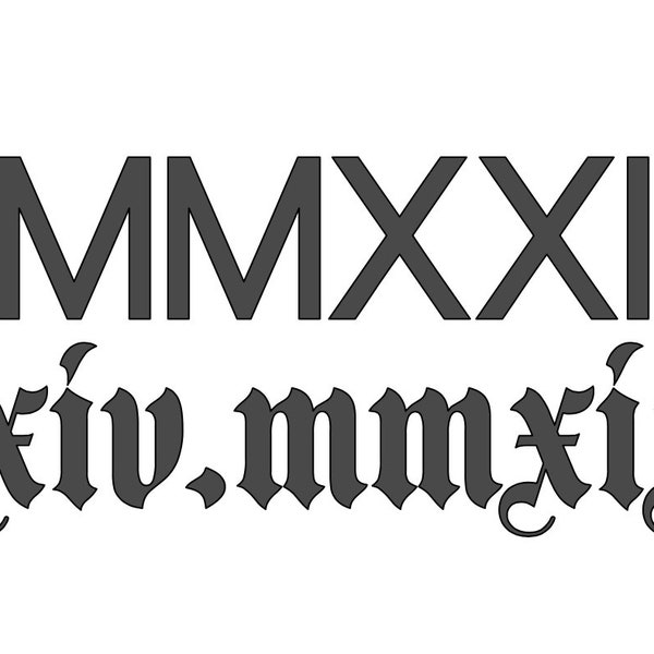 Roman Numeral Tattoo - Etsy