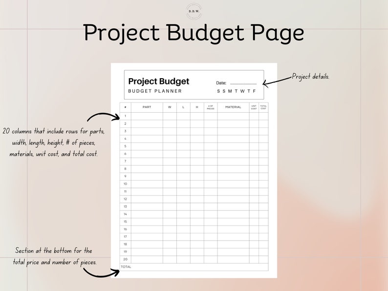 Project Planner Bundle Woodworking Project Planner Family Project ...